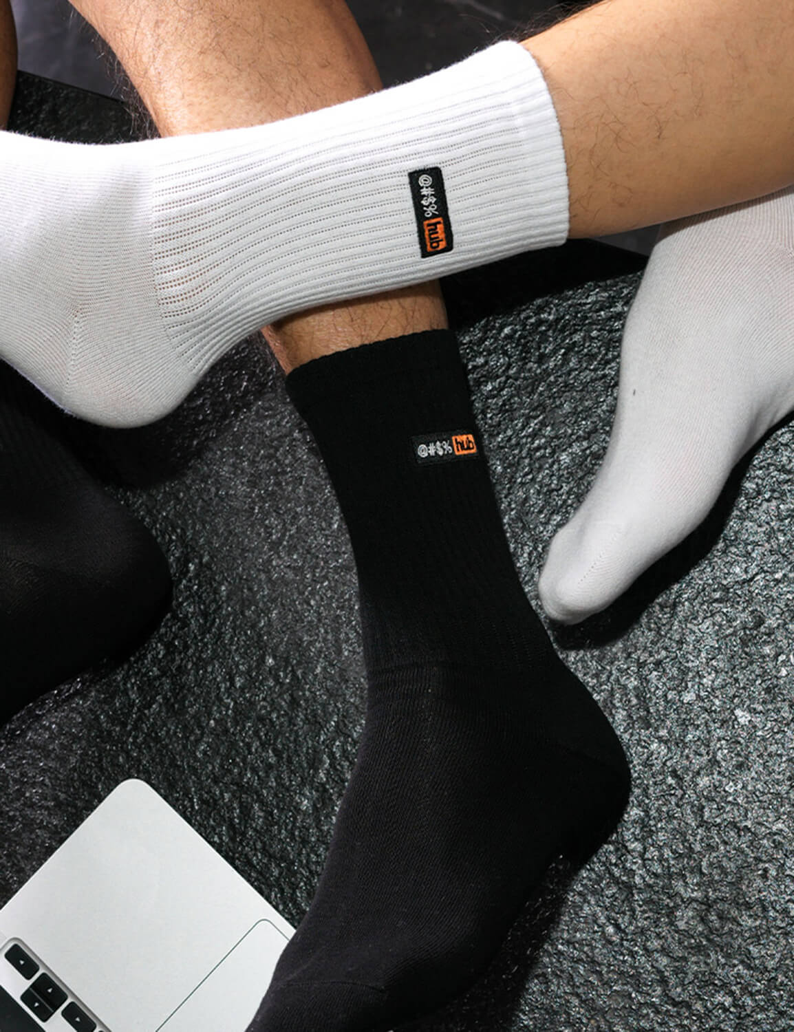 SOCKKON Mens @#$% HUB Thin Crew Socks SINGLE-PACK – SEOBEAN®